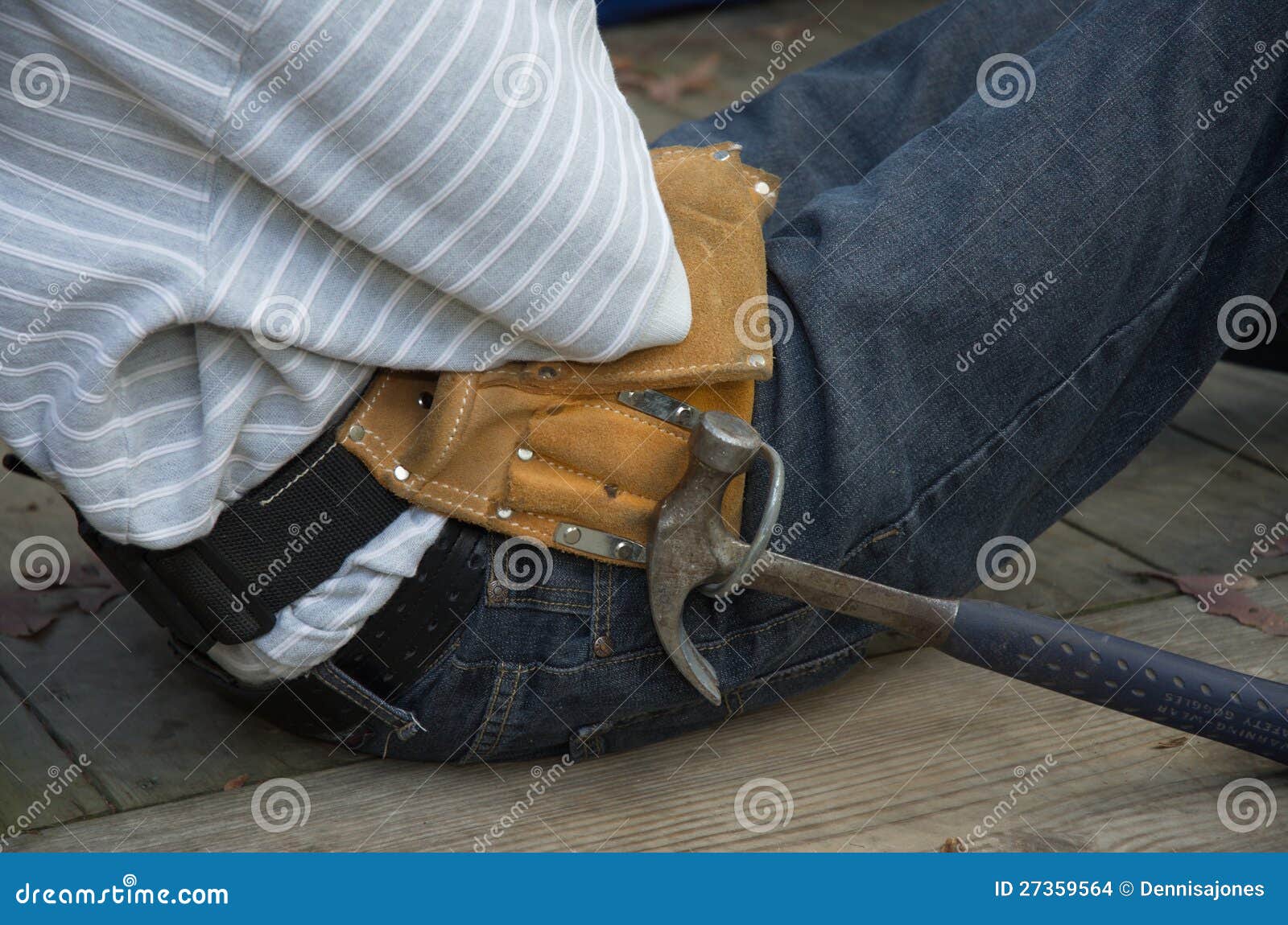 Young man with tool belt. stock photo. Image of leather - 27359564
