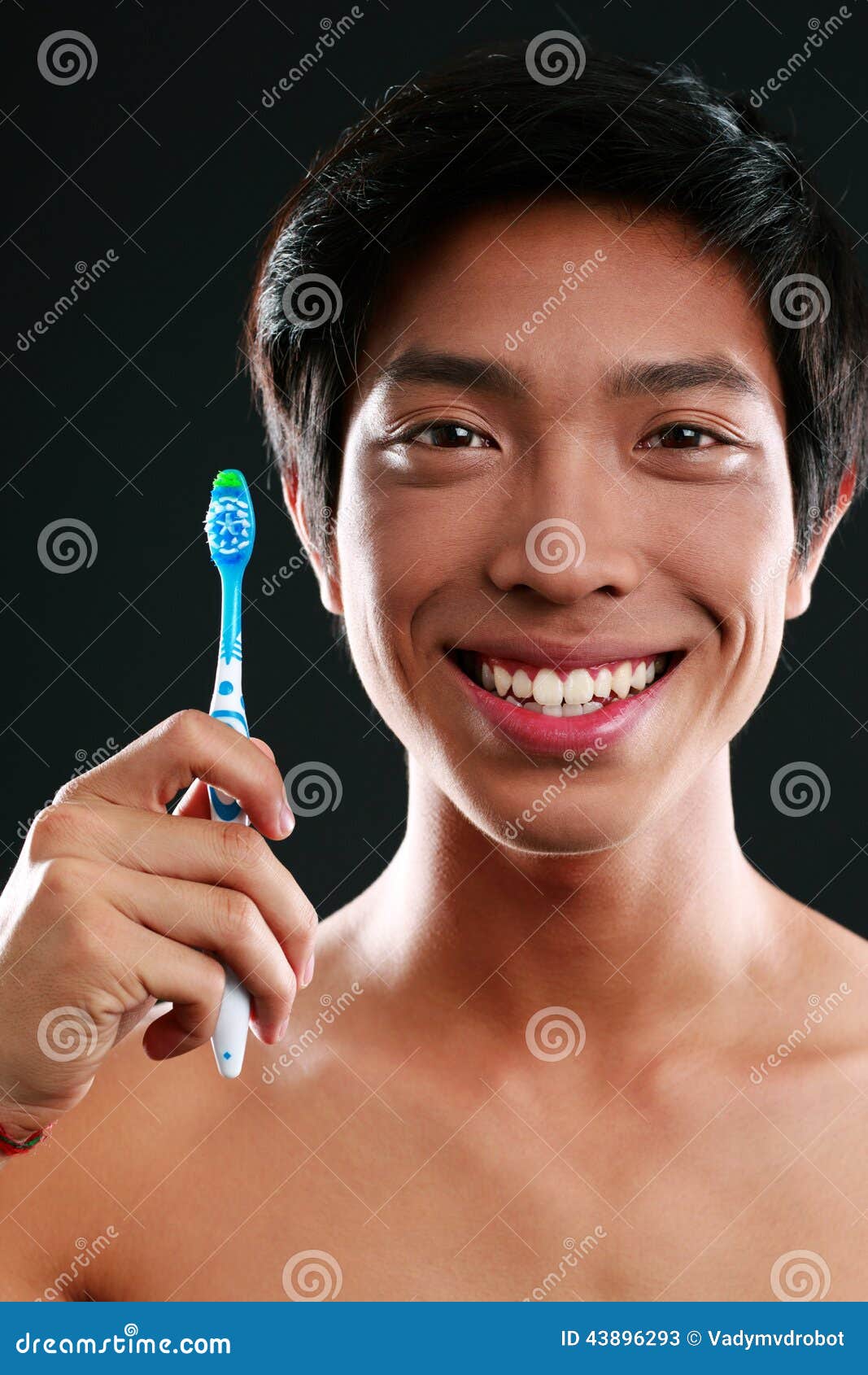Young man with toothbrush stock image. Image of care - 43896293