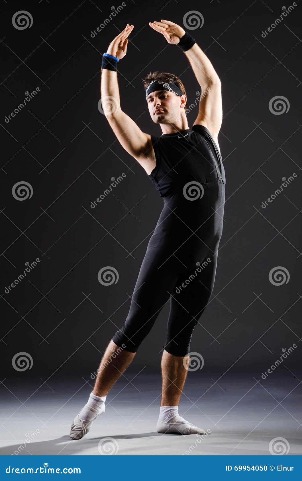 The Young Man Training for Ballet Dances Stock Photo - Image of ...