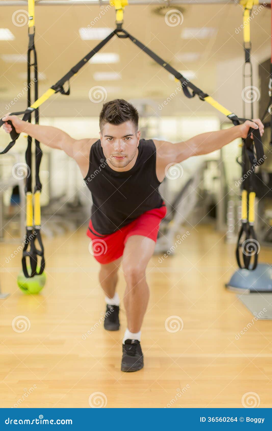Young Man Training in the Gym Stock Photo - Image of bodycare, active ...
