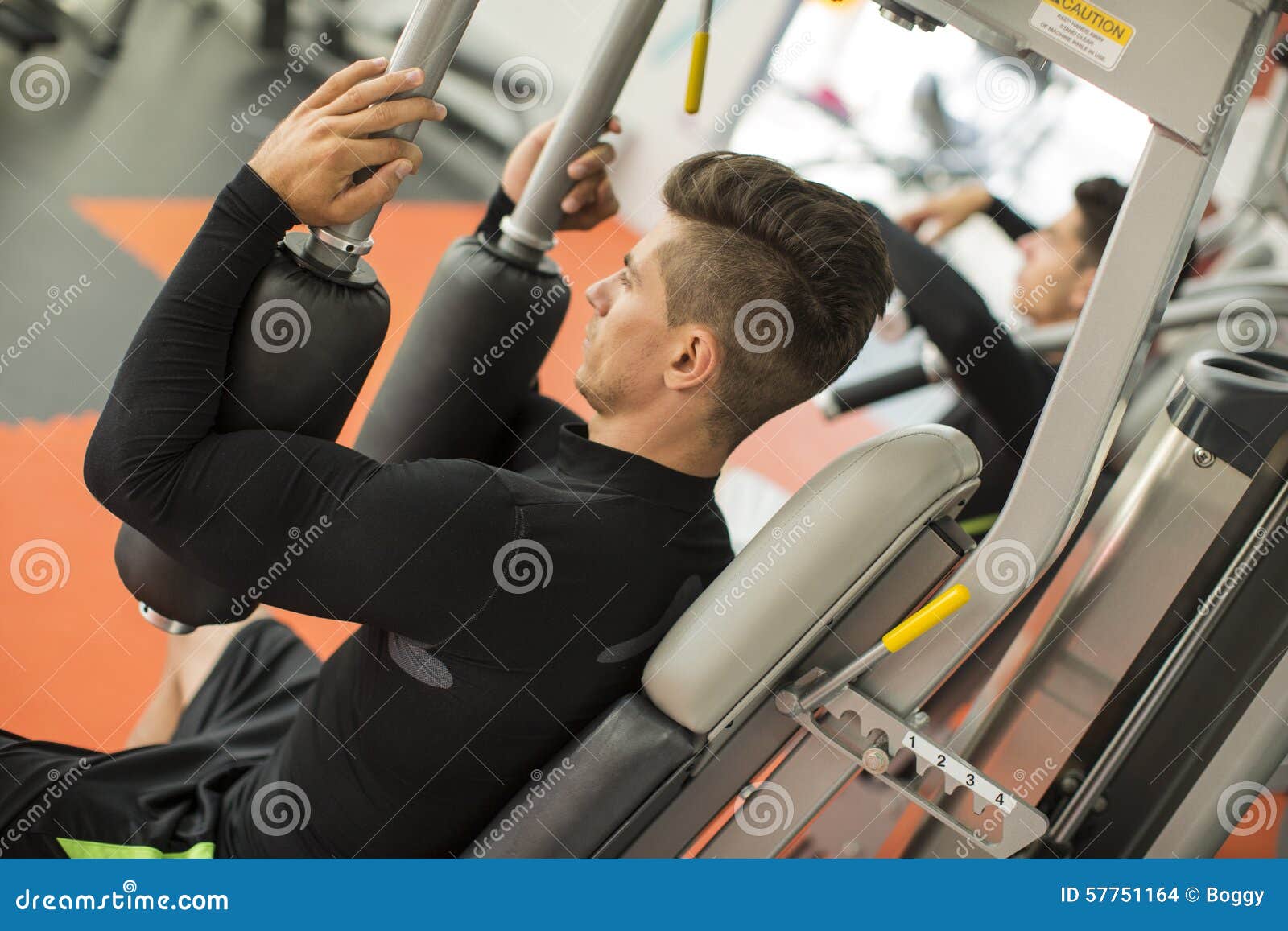 Young Man Training in the Gym Stock Photo - Image of health, working ...