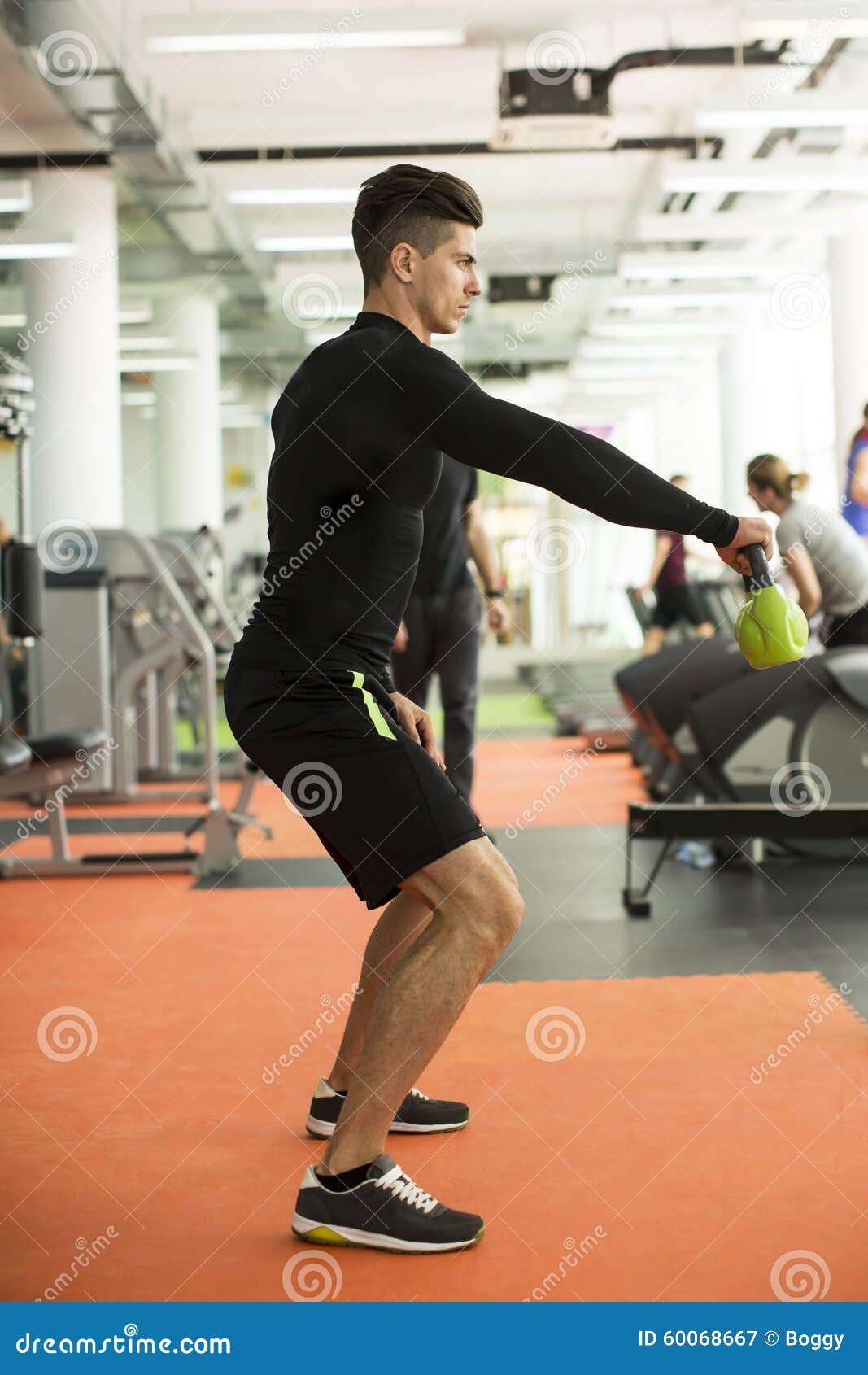 Young Man Training in the Gym Stock Image - Image of strength, young ...