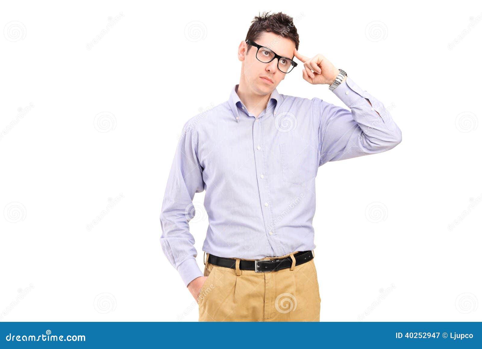 Young Man Trying To Remember Something Stock Image - Image of memory ...