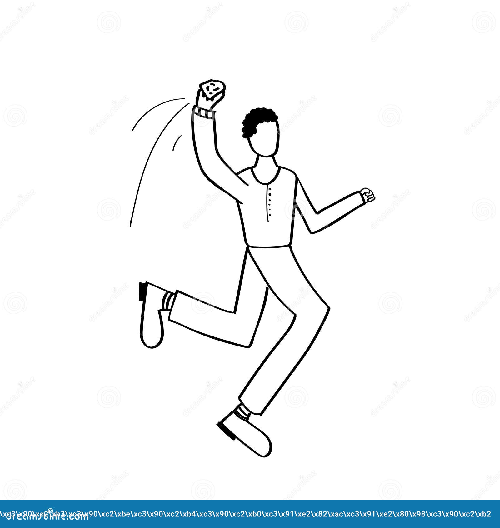 Protest One Continuous Line Drawing. Crowd Of People Holding Blank ...