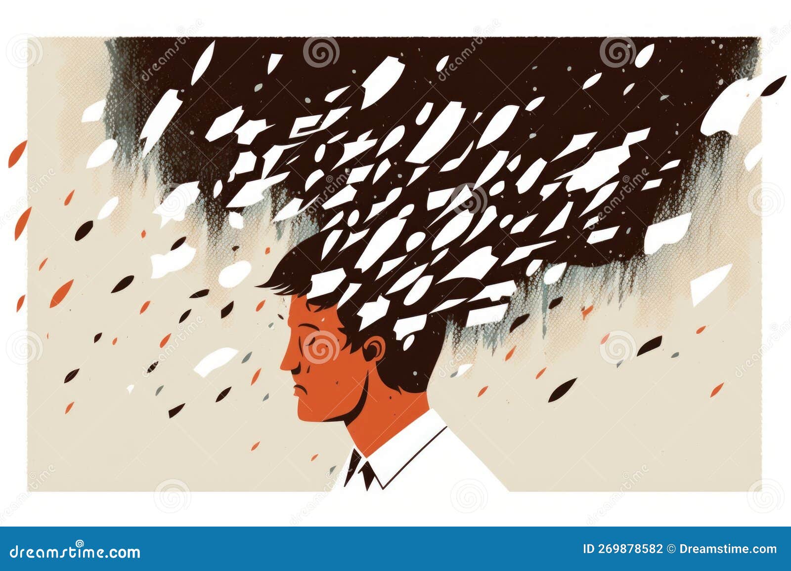 A Young Man, Unable To Control His Obsessive Thoughts. AI Generation ...