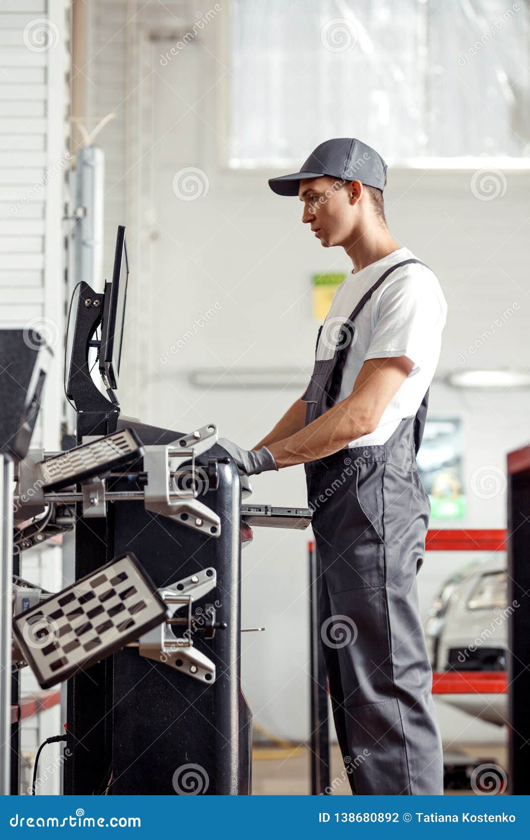 A Young Man in Uniform is at His Work Stock Photo - Image of service ...