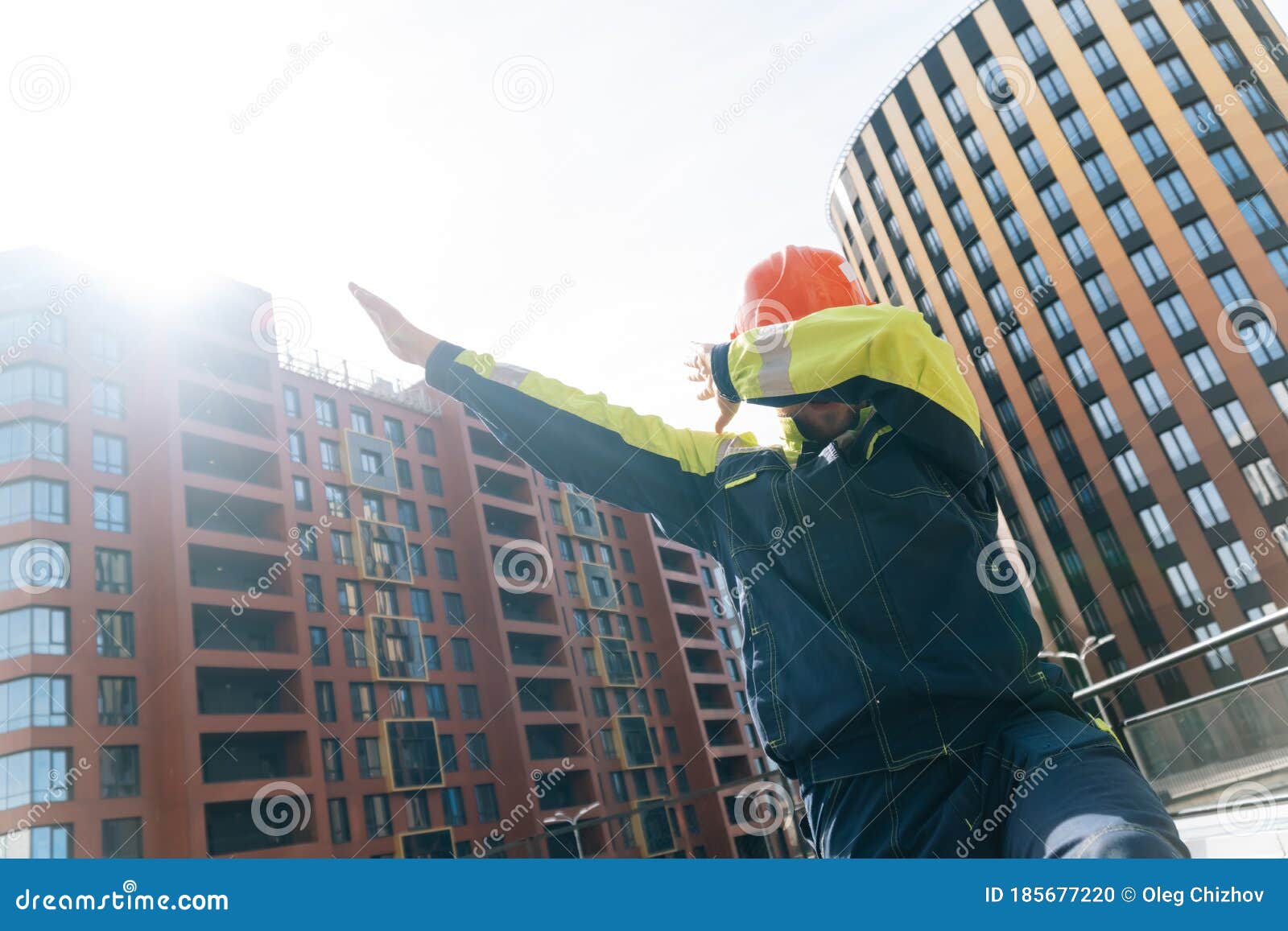 Young Man in Uniform Shows Dance Movement Dab, Entertainment Concept at ...