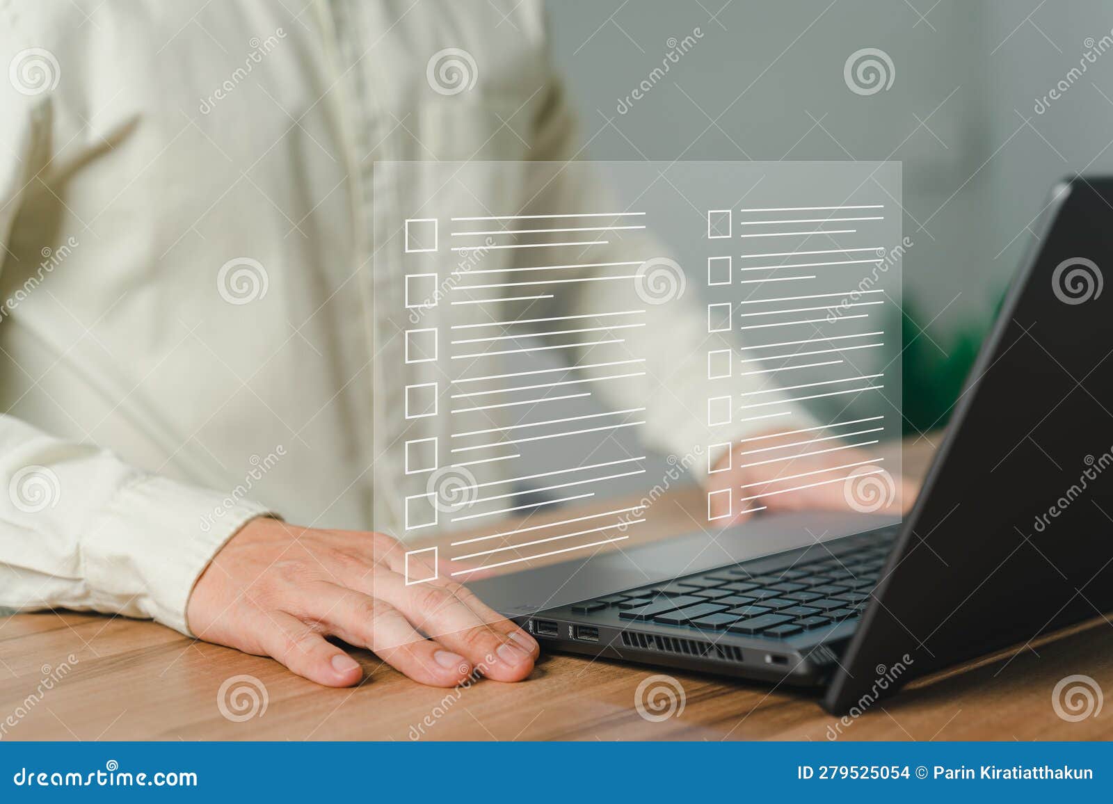 Young Man Using Laptop Computer with Virtual Screen Contact ... Young Man Using Laptop Computer with Virtual Screen Contact ...