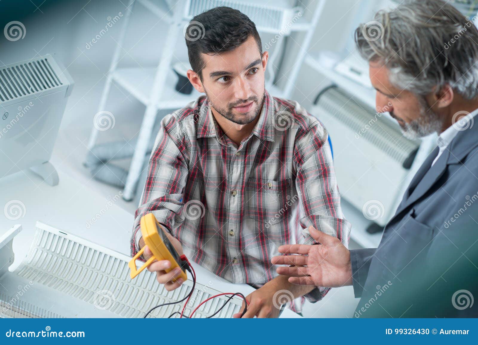 Young Man Using Microelectronics Laboratory Stock Photo - Image of ...