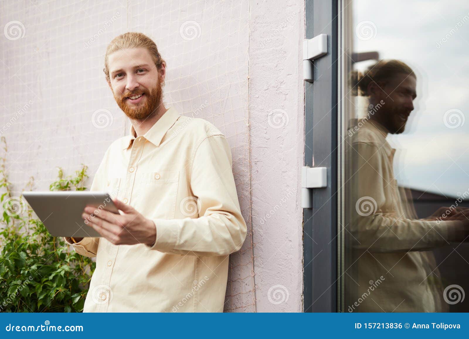 Young Man Using Tablet Pc Outdoors Stock Photo - Image of working ... Young Man Using Tablet Pc Outdoors Stock Photo - Image of working ...