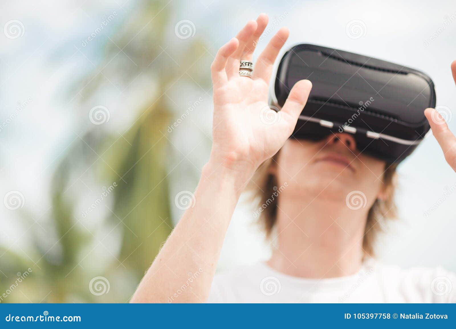 Young Man Using Virtual Reality Glasses Stock Photo - Image of economy ... Young Man Using Virtual Reality Glasses Stock Photo - Image of economy ...