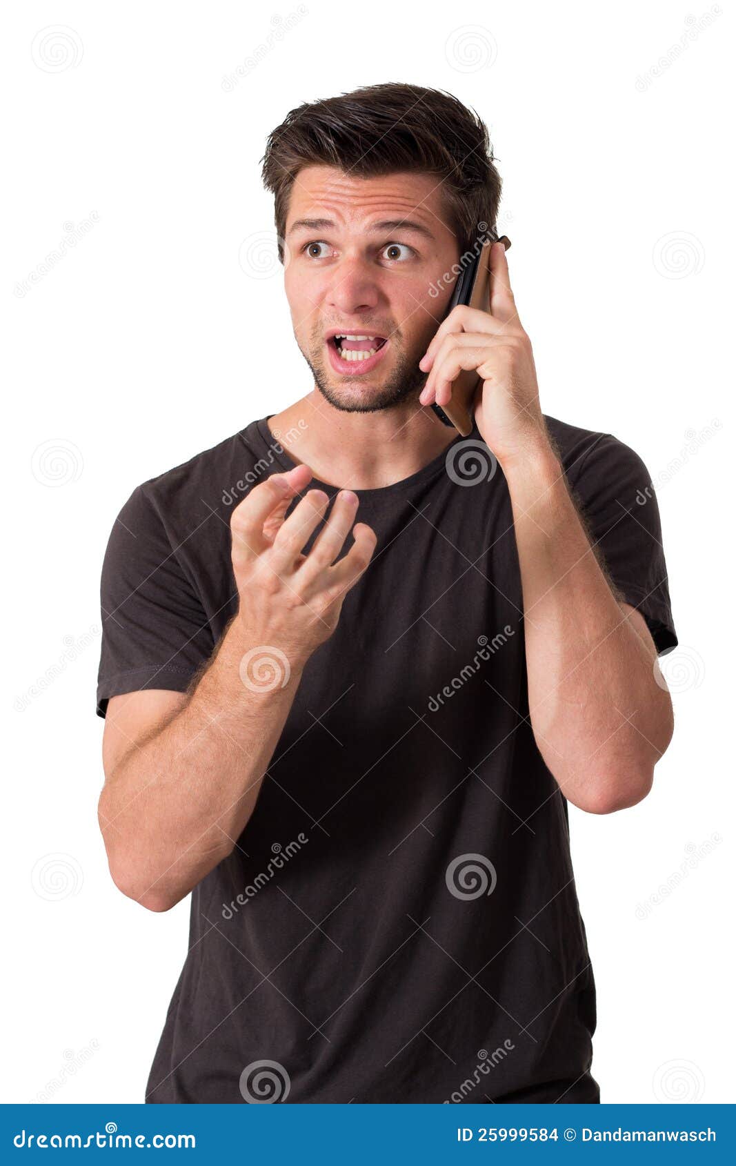 Young Man Very Angry Talk on Phone Stock Photo - Image of model ...