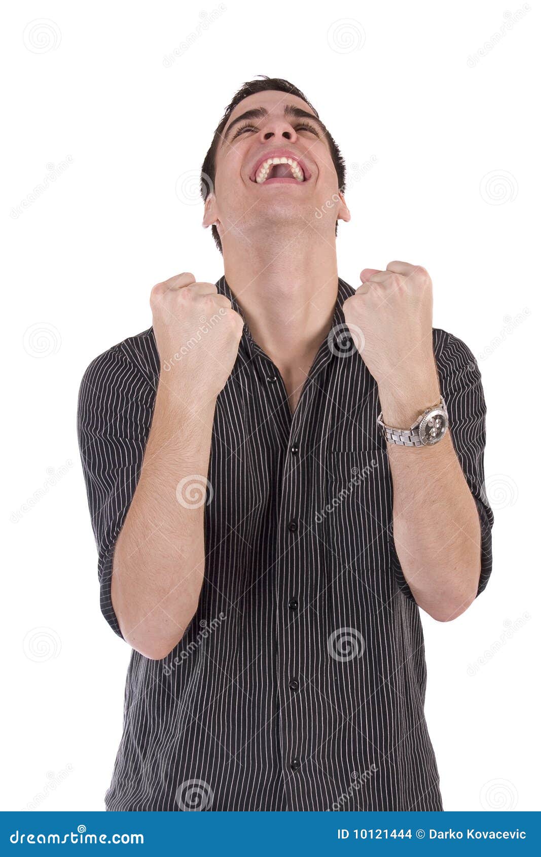 Young man very happy stock photo. Image of young, adult - 10121444