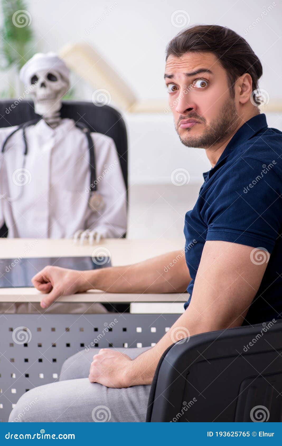 Young Man Visiting Dead Doctor Stock Image - Image of hospital, late ...