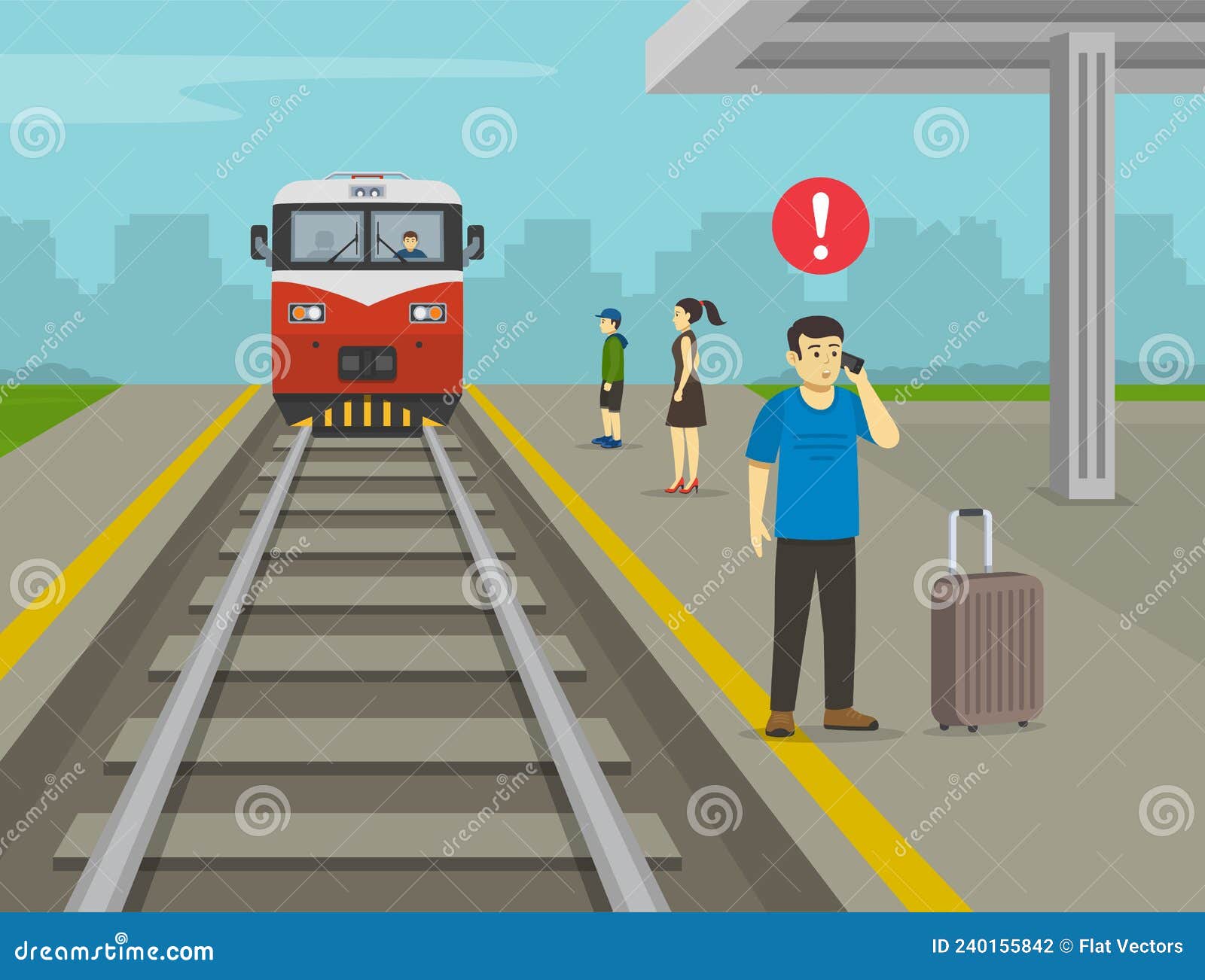 Railroad Safety Rules And Tips. Cross Train Tracks At Designated ...