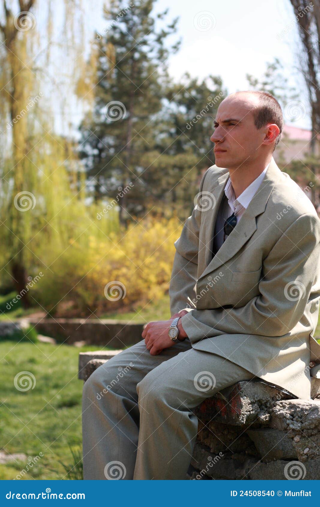 Young Man Waiting for Someone Stock Photo - Image of mail, hair: 24508540