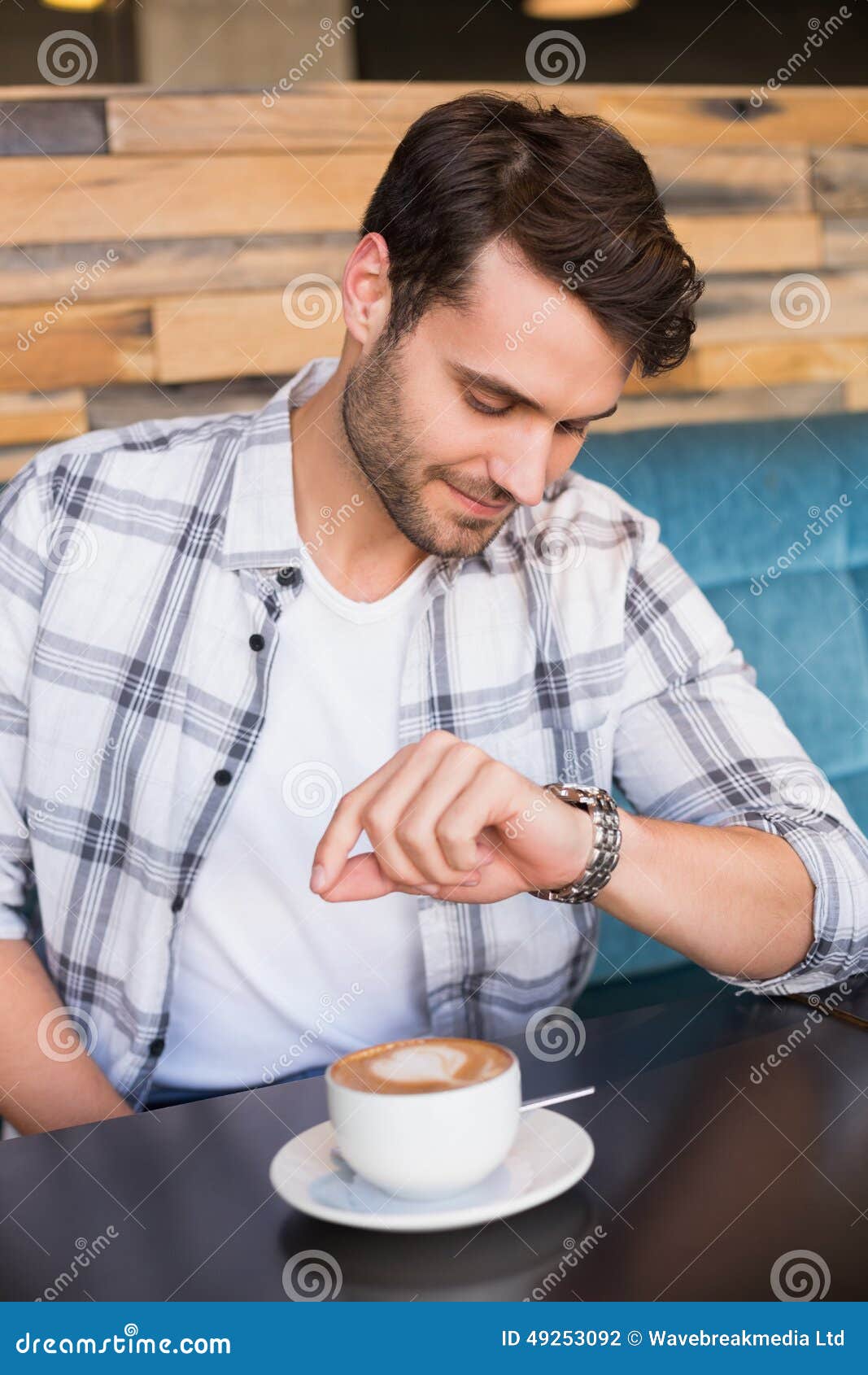 Young Man Waiting for Someone Stock Photo - Image of appointment, time ...