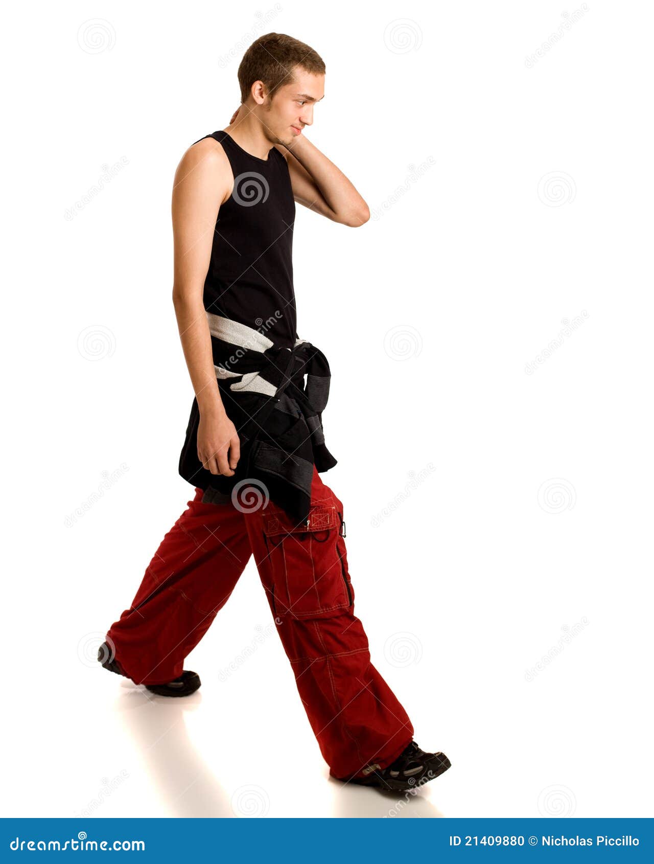 Young Man Walking stock photo. Image of casual, adult - 21409880