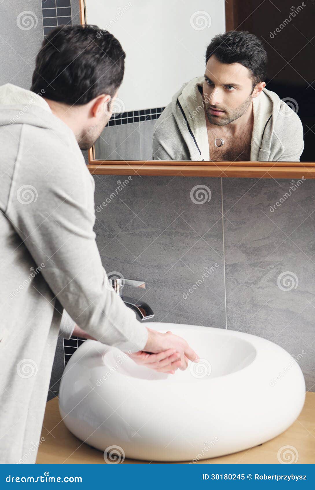 Man washing his hands stock image. Image of handsome - 30180245