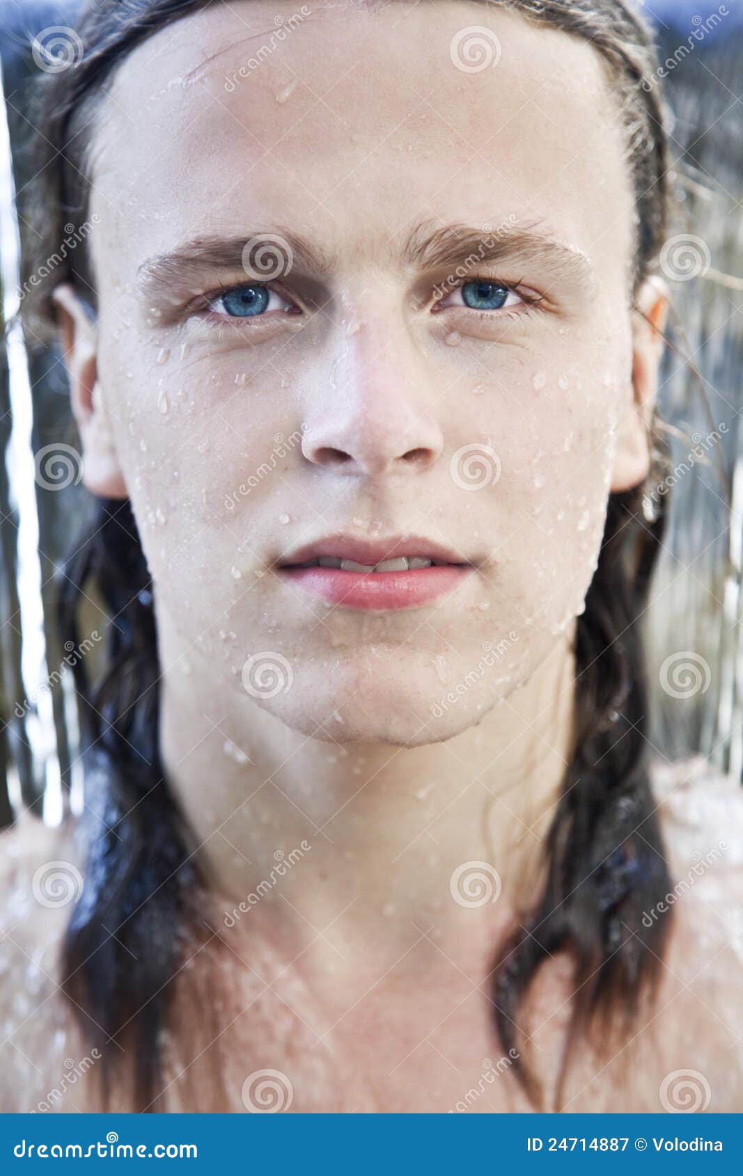 Young man in the water stock image. Image of caucasian - 24714887