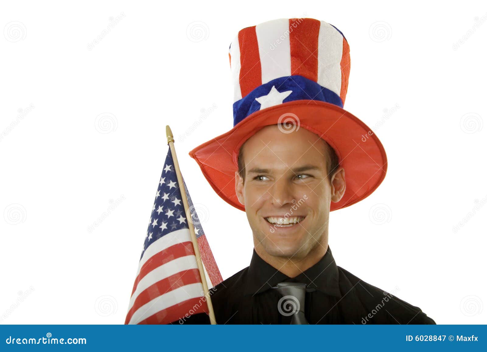 Young Man Wearing 4th of July Hat Stock Image - Image of freedom, happy ...