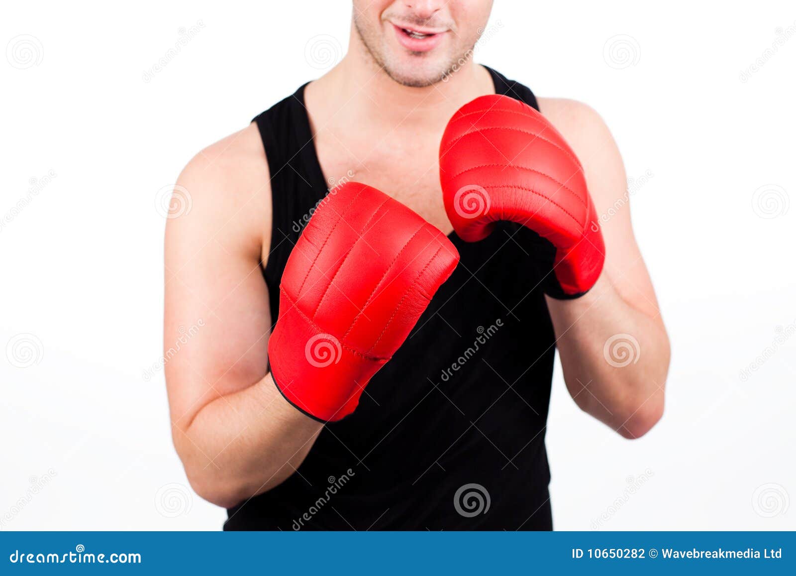 Young Man Wearing Boxing Gloves Stock Photo - Image of boxer, healthy ...