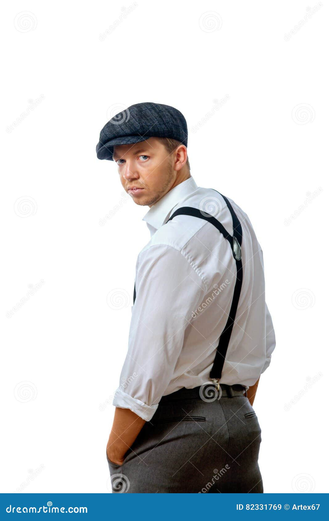 Young man wearing a cap stock image. Image of color, people - 82331769