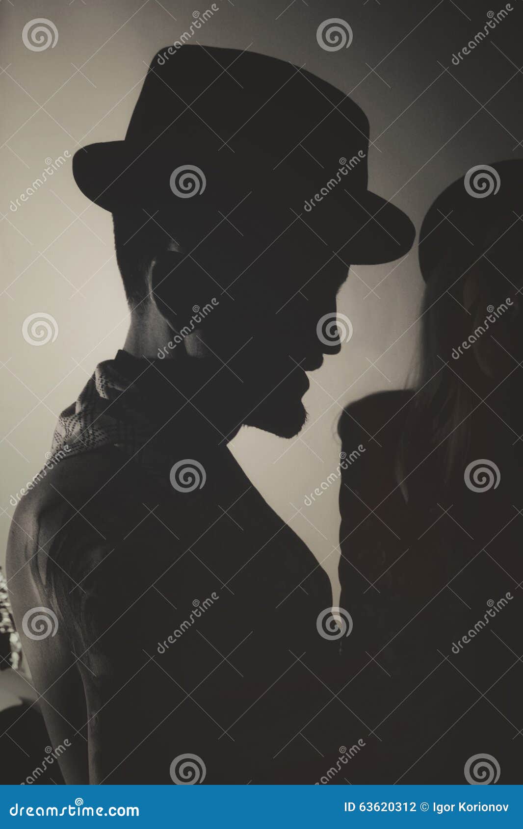 Young man wearing a hat stock photo. Image of black, mystery - 63620312