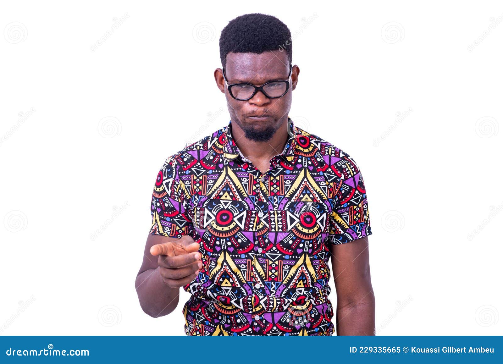 Young Man Pointing Finger Forward Stock Image - Image of handle ...