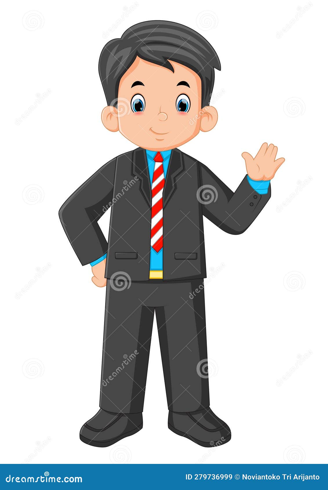 Man Wearing A Suit Is Explaining Eagerly. Stock Photo | CartoonDealer ...