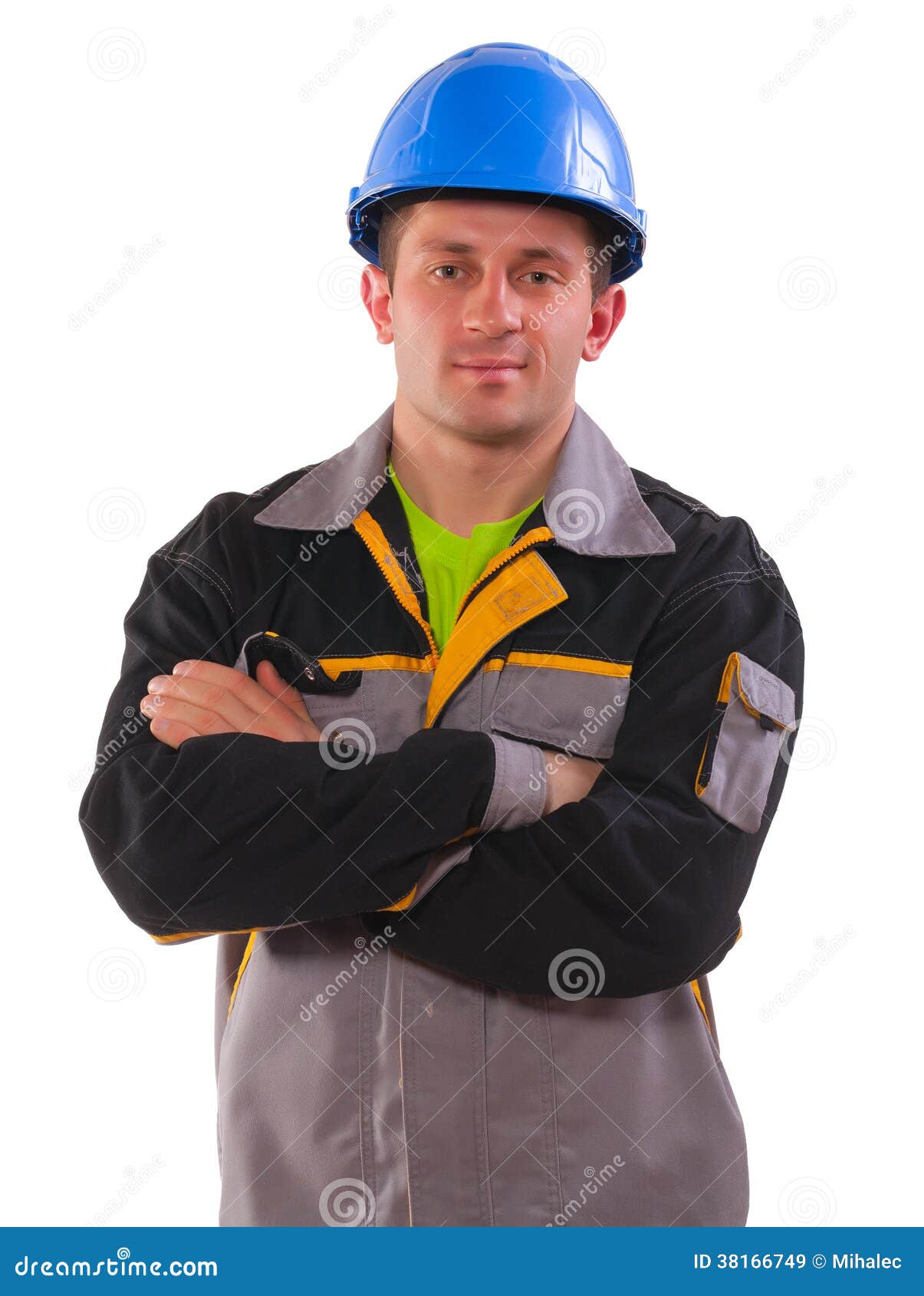 Young Man Wearing Working Clothes Isolated Stock Image - Image of ...