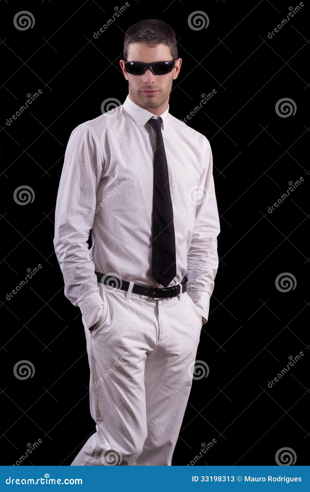 Young man with white suit stock image. Image of standing - 33198313