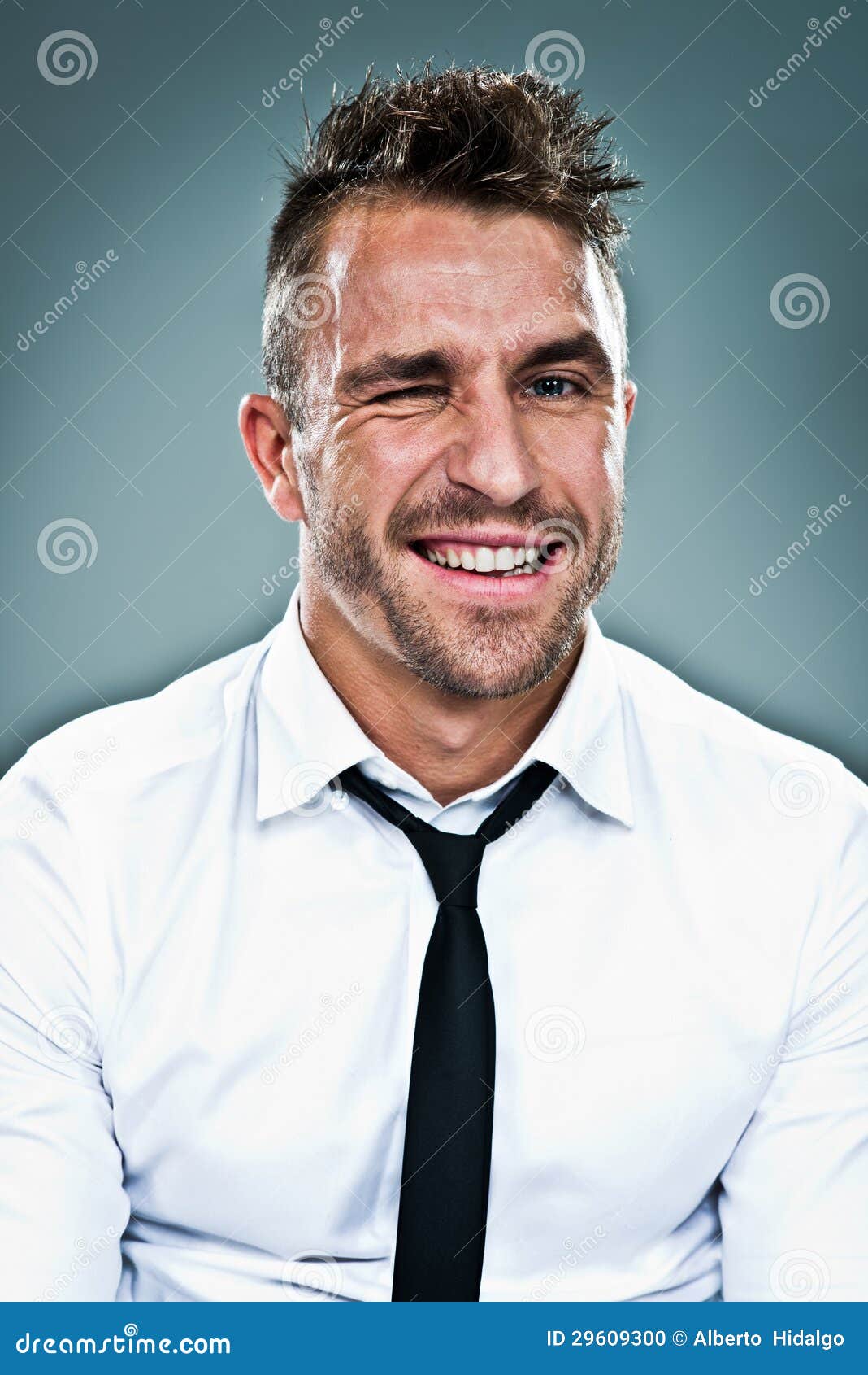 Young Man Winking stock photo. Image of cute, camera - 29609300