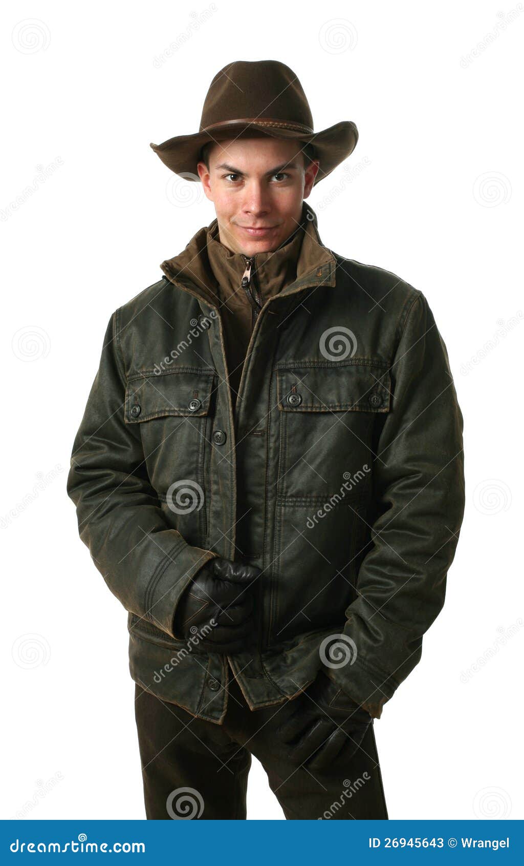 Young Man in Winter Clothes Stock Image - Image of person, standing ...