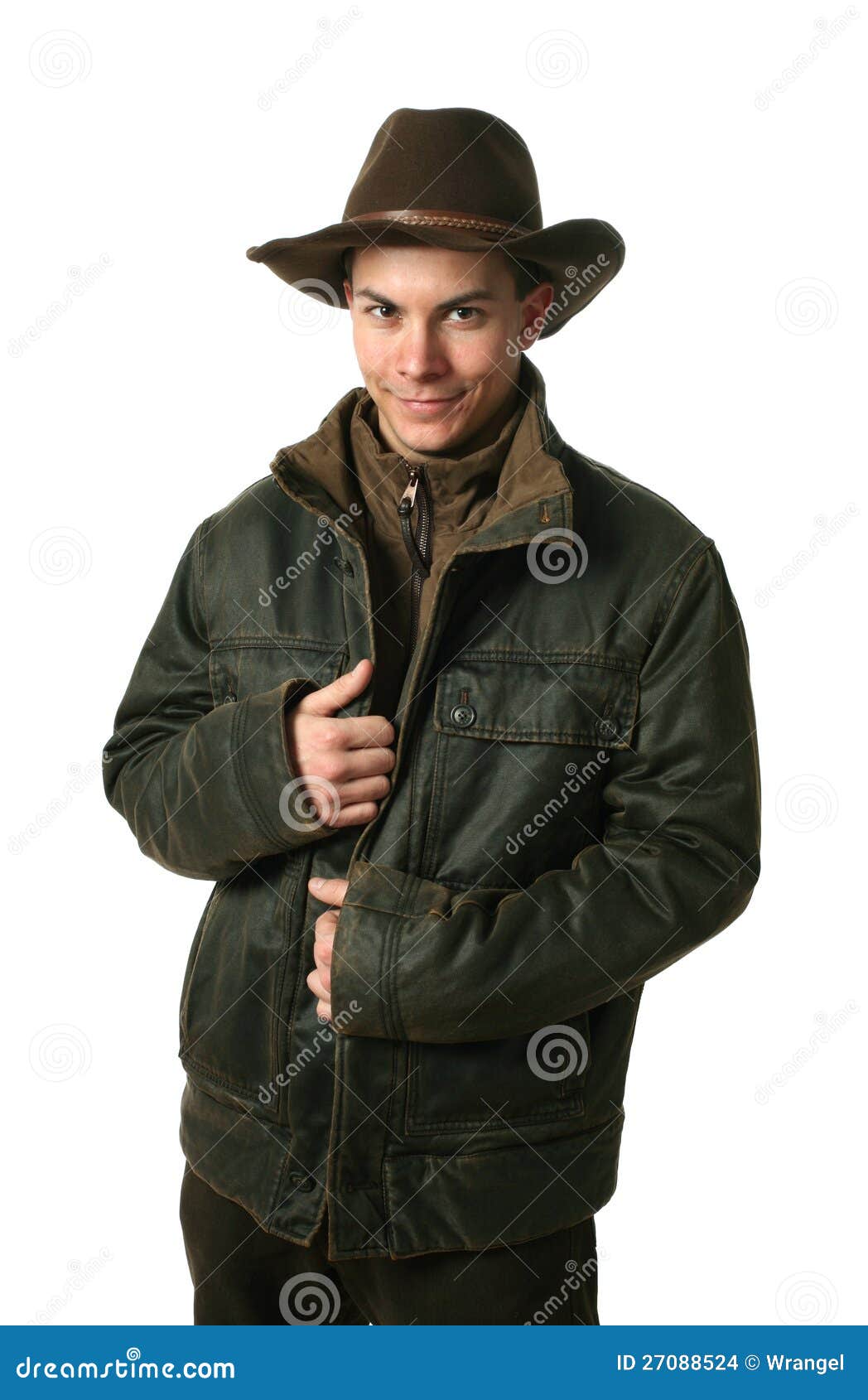 Young Man in Winter Clothes Stock Photo - Image of isolated, stand ...