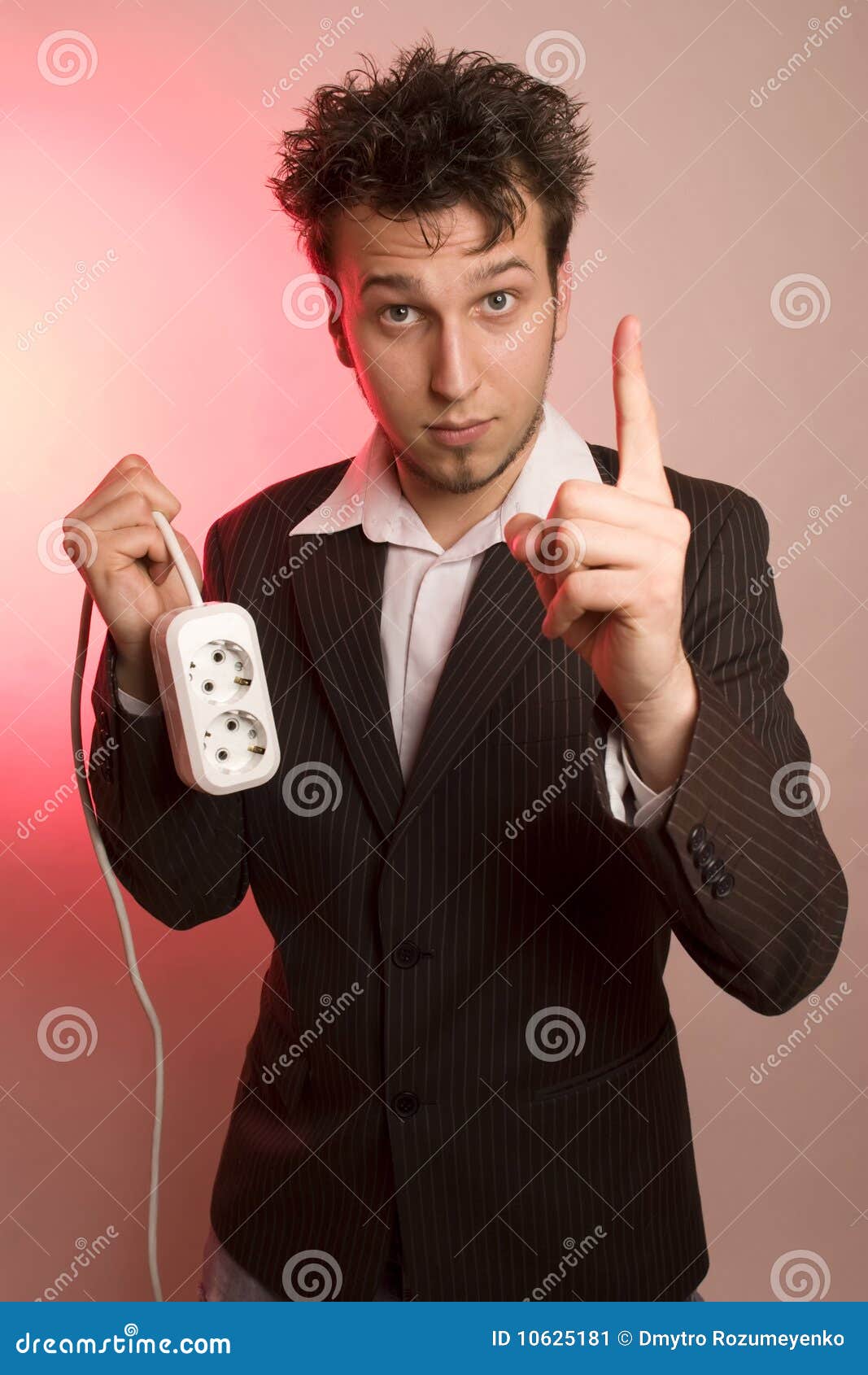 Young man with a wire stock image. Image of person, wire - 10625181
