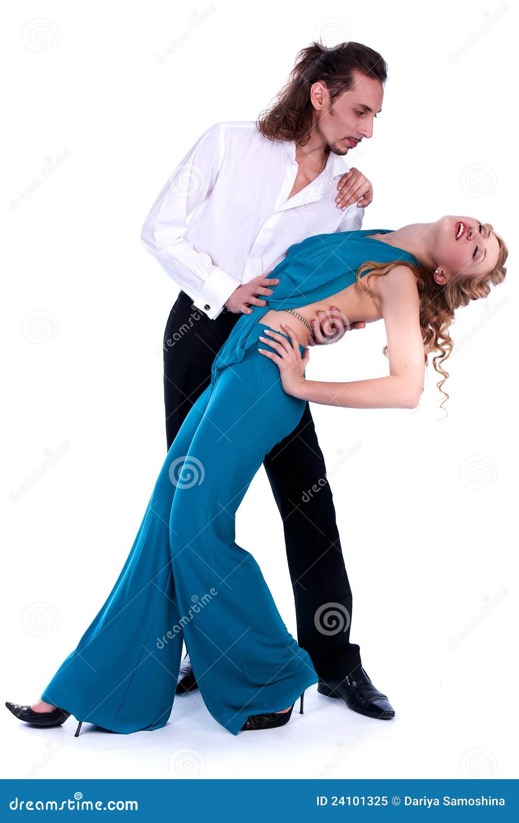 Young Man and Woman Dancing Stock Image - Image of cute, isolated: 24101325