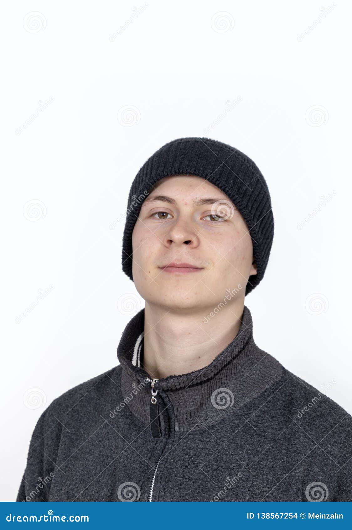 Young man with wooly hat stock photo. Image of cozy - 138567254