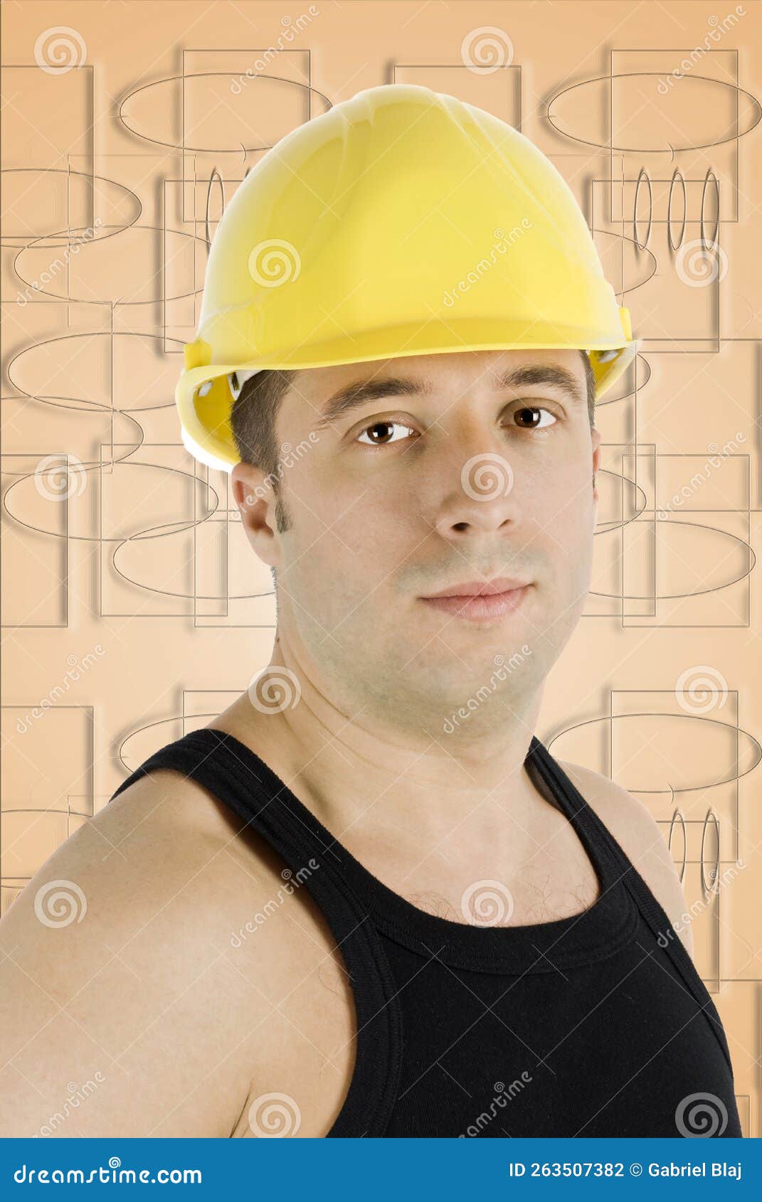 Young man worker stock photo. Image of hardhat, repairman - 263507382