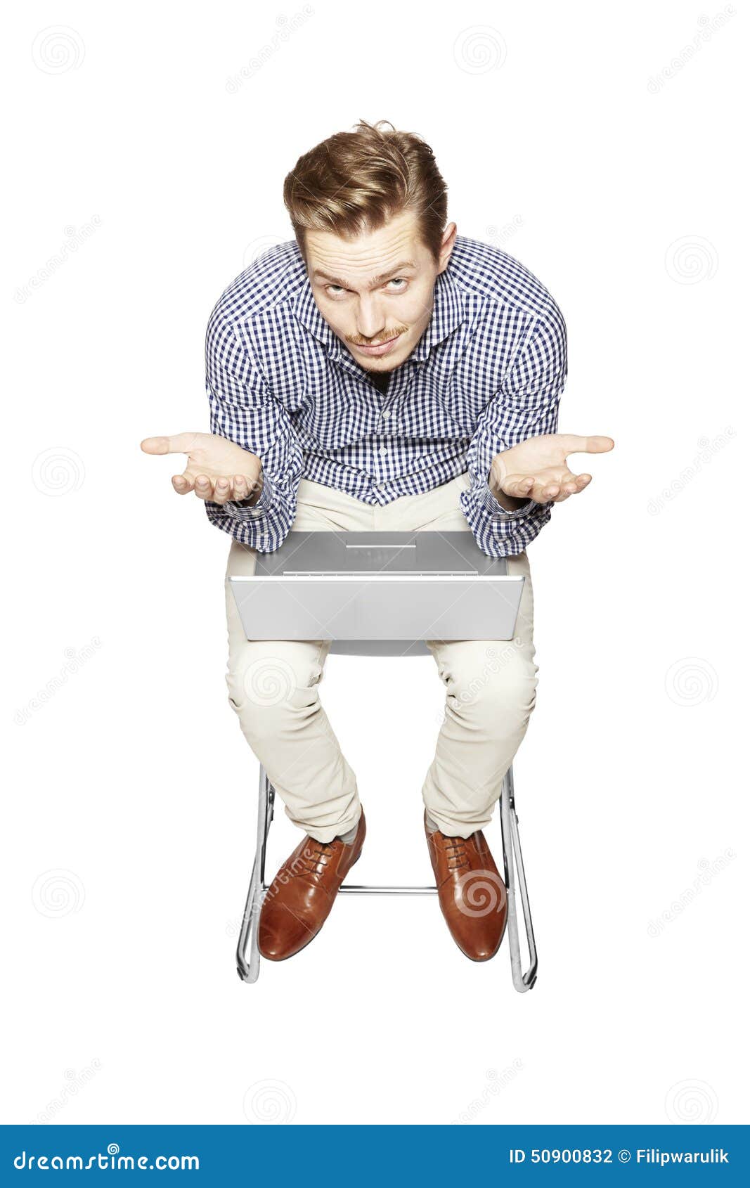 Young Man Working on a Computer Stock Photo - Image of handsome, adult ...
