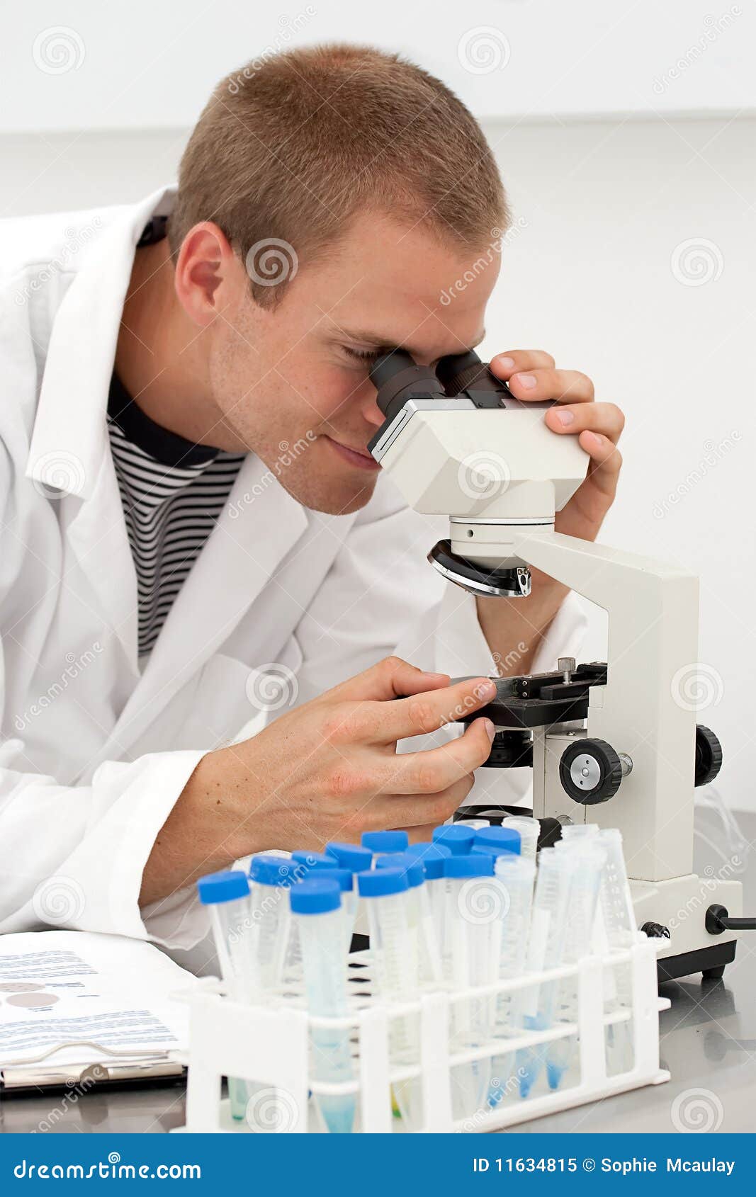 Young Man Working in Laboratory Stock Image - Image of scientist ...