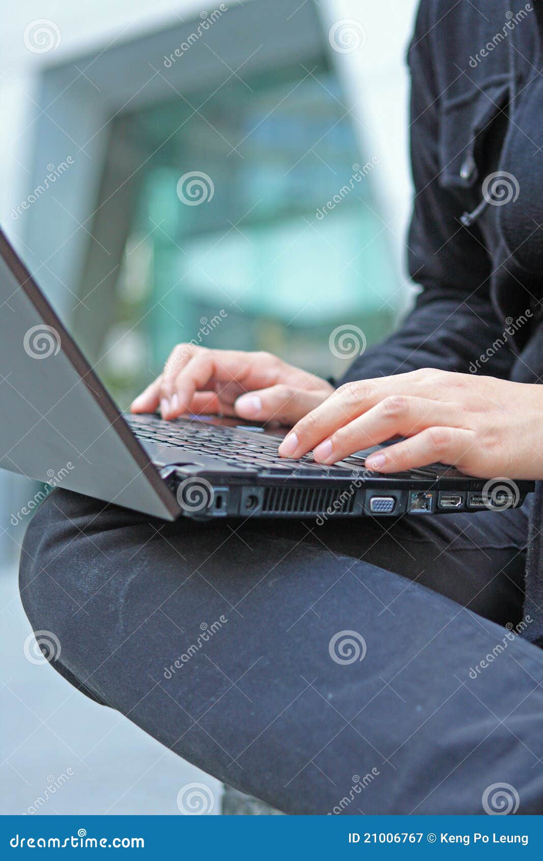 Young Man Working of a Laptop Stock Image - Image of businessman, head ...