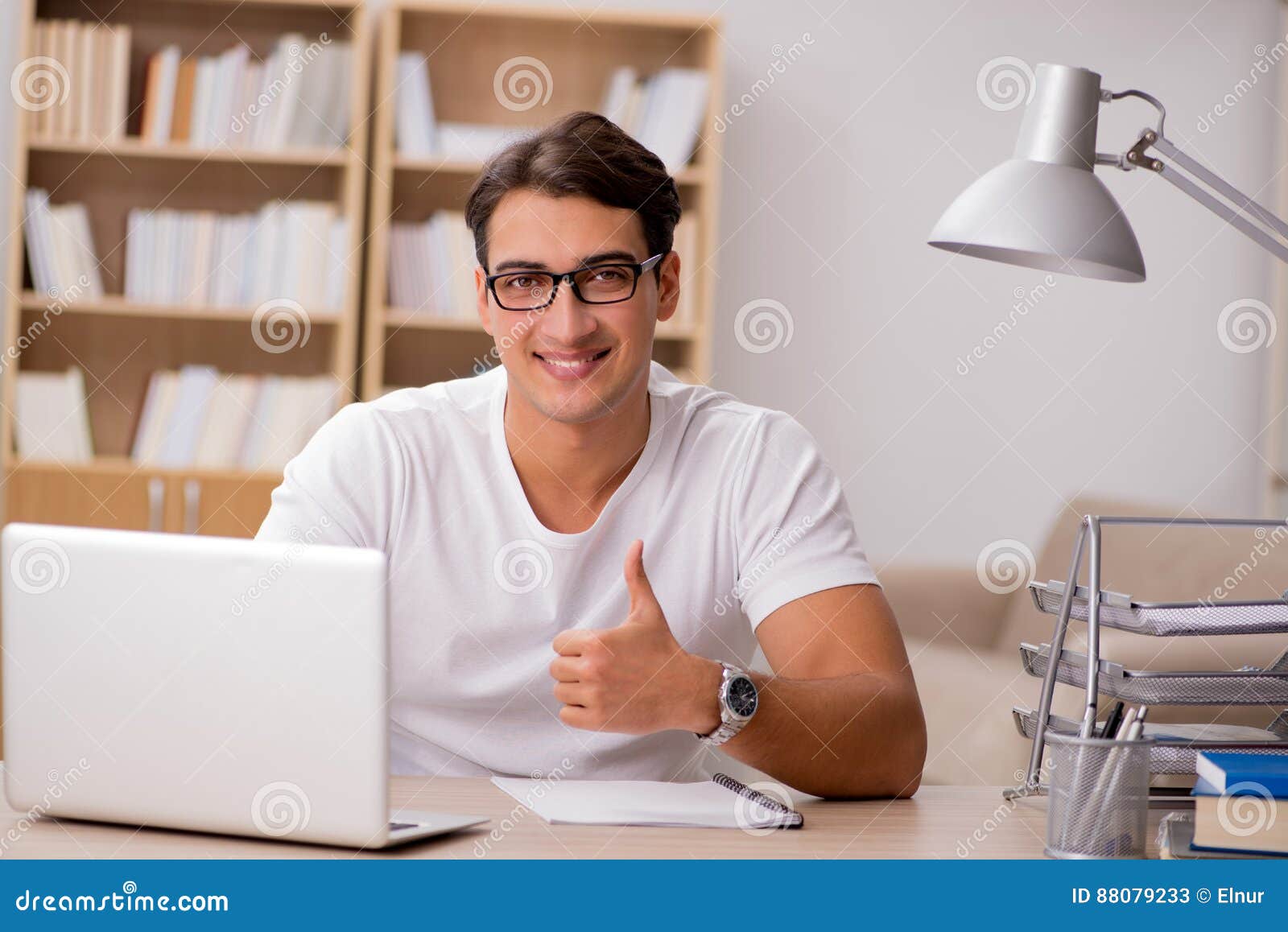 The Young Man Working in the Office Stock Image - Image of professional ...