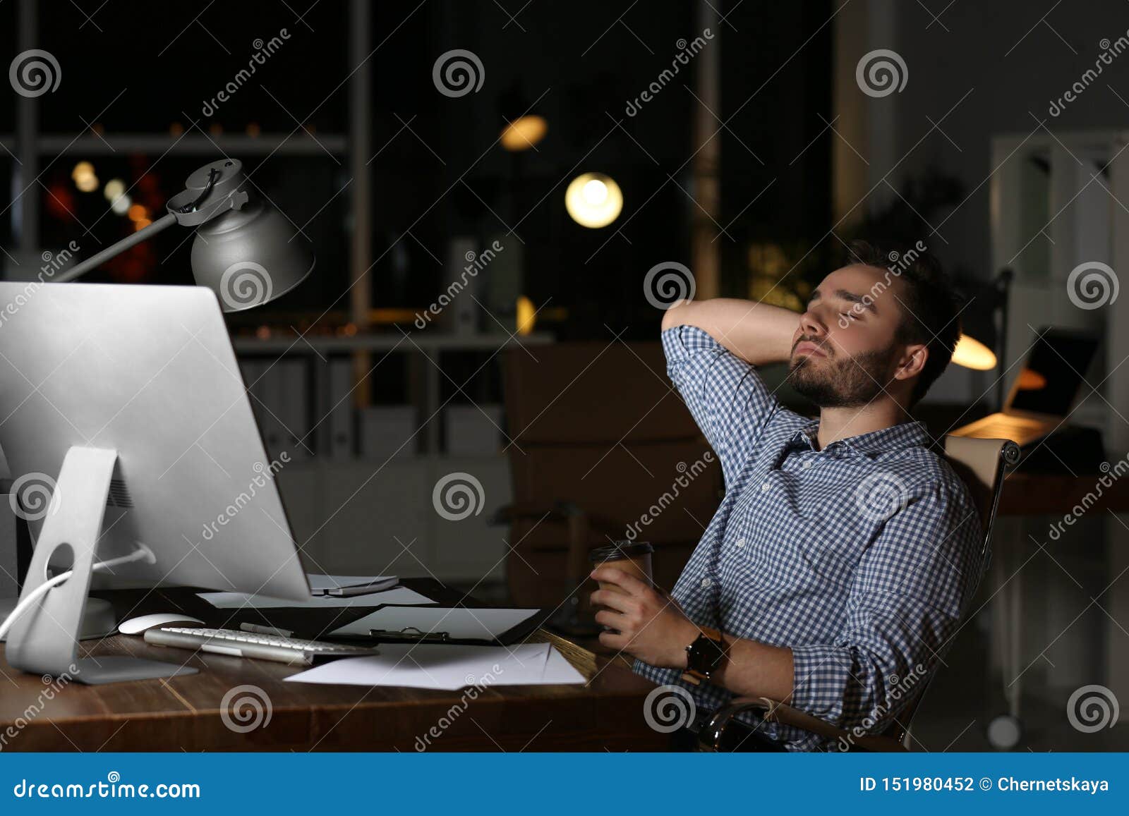 Young Man Working in Office Stock Photo - Image of online, modern ...