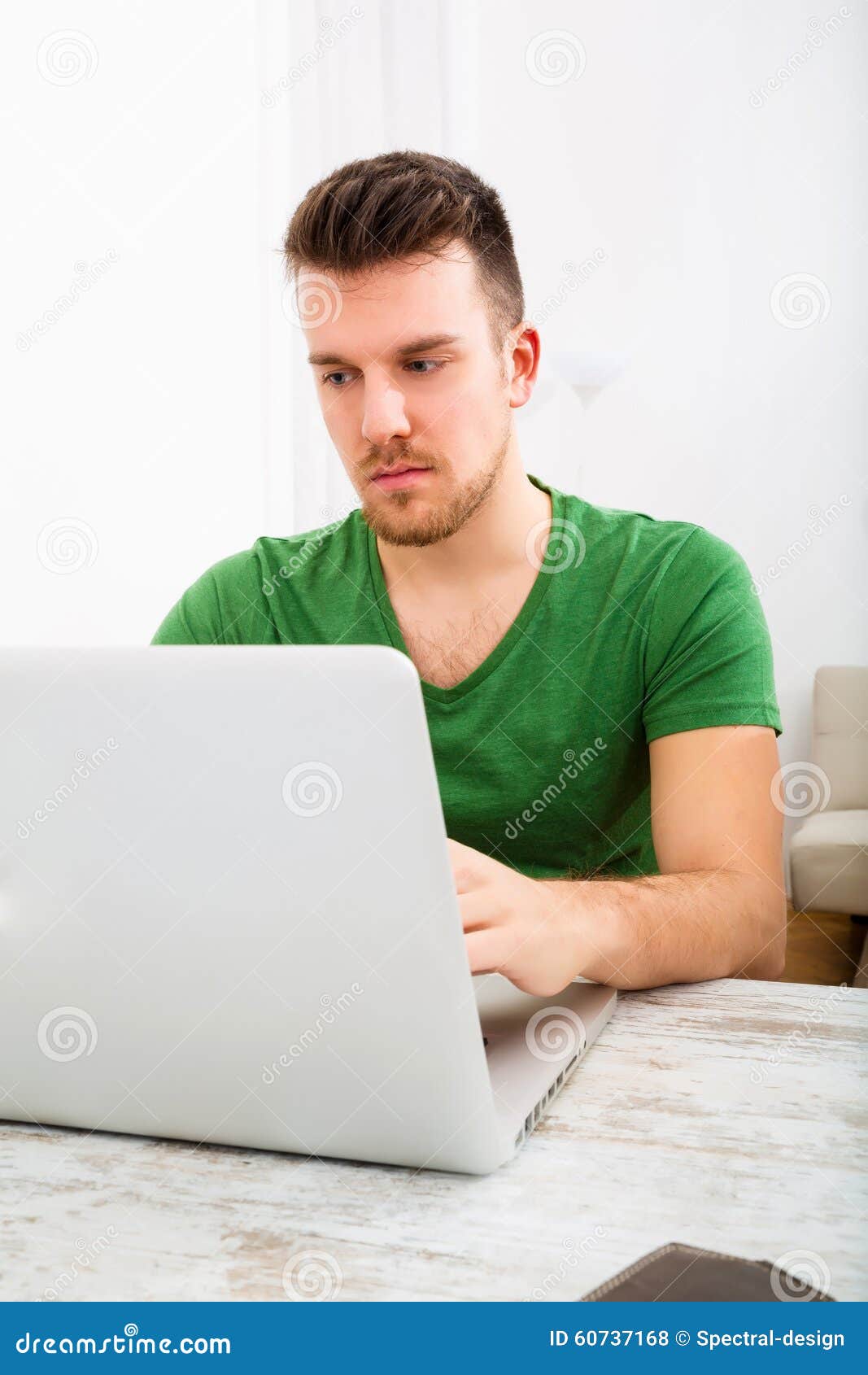 Young Man Working in the Office Stock Photo - Image of office, business ...