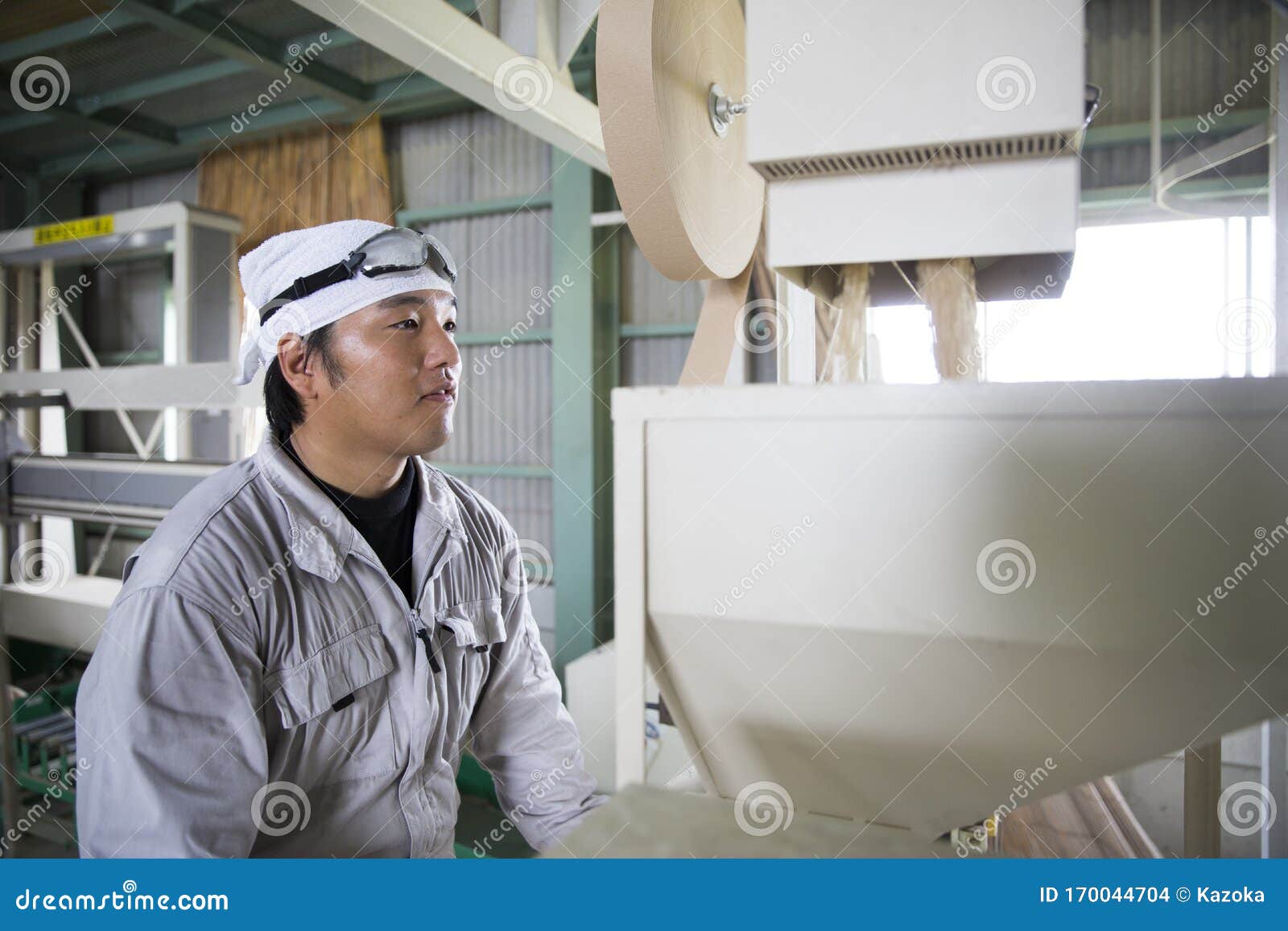 Young Man Working in Rice Mill Stock Photo - Image of milling, working ...