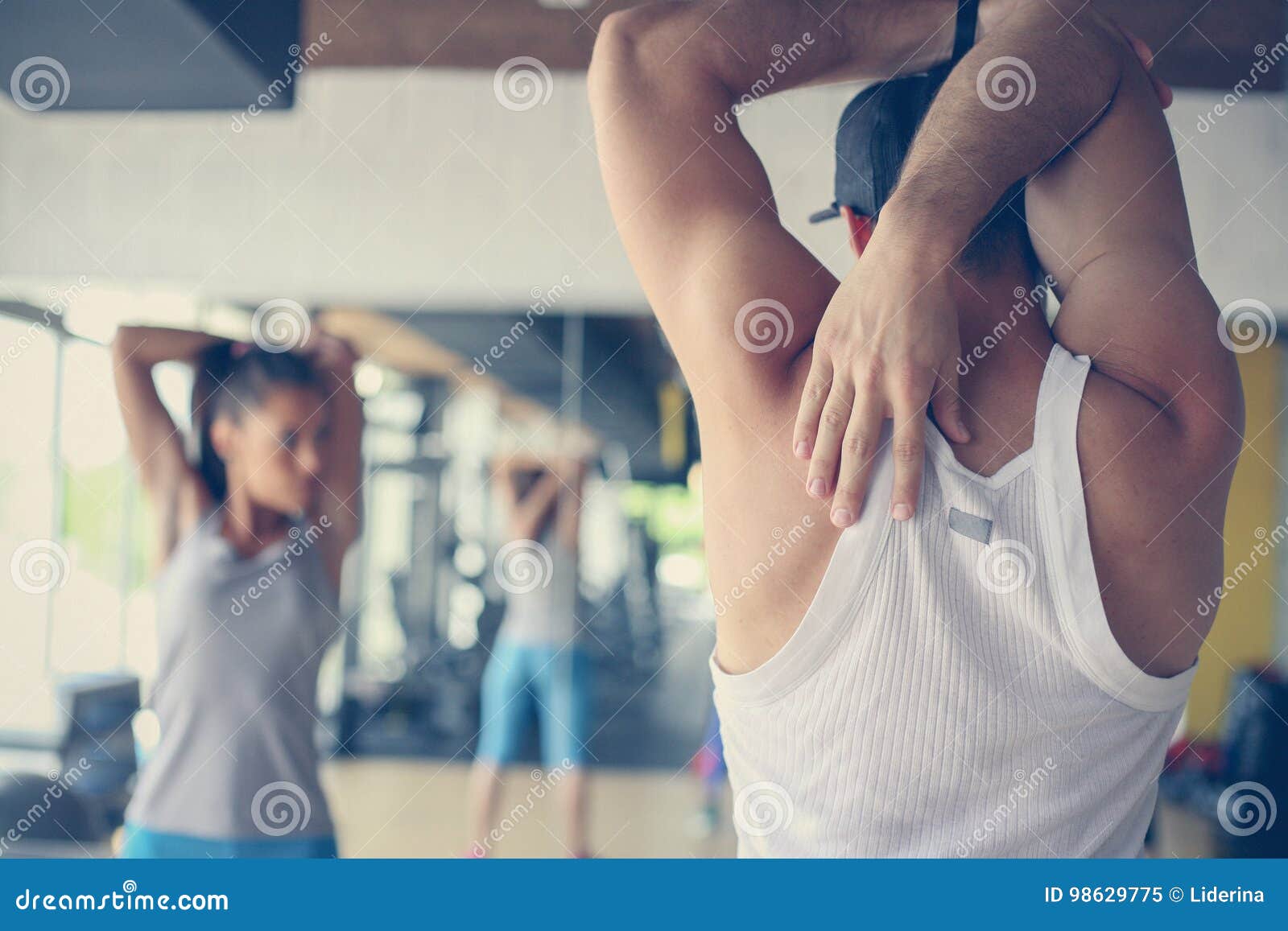 Young Man Workout in Healthy Club. Stock Image - Image of effort, body ...