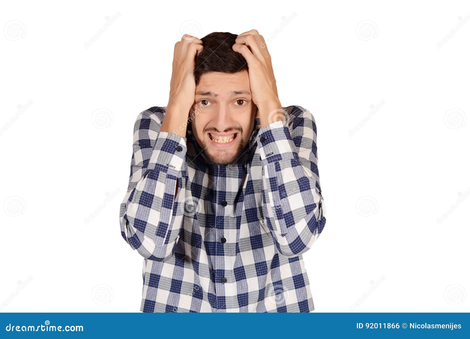 Young man worried. stock photo. Image of expression, anxious - 92011866