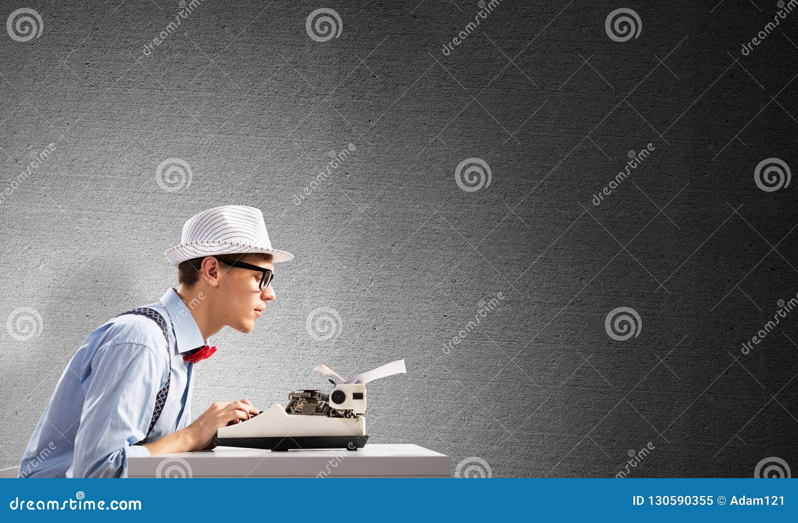 Creative Inspiration of Young Writer. Stock Image - Image of desk, dark ...