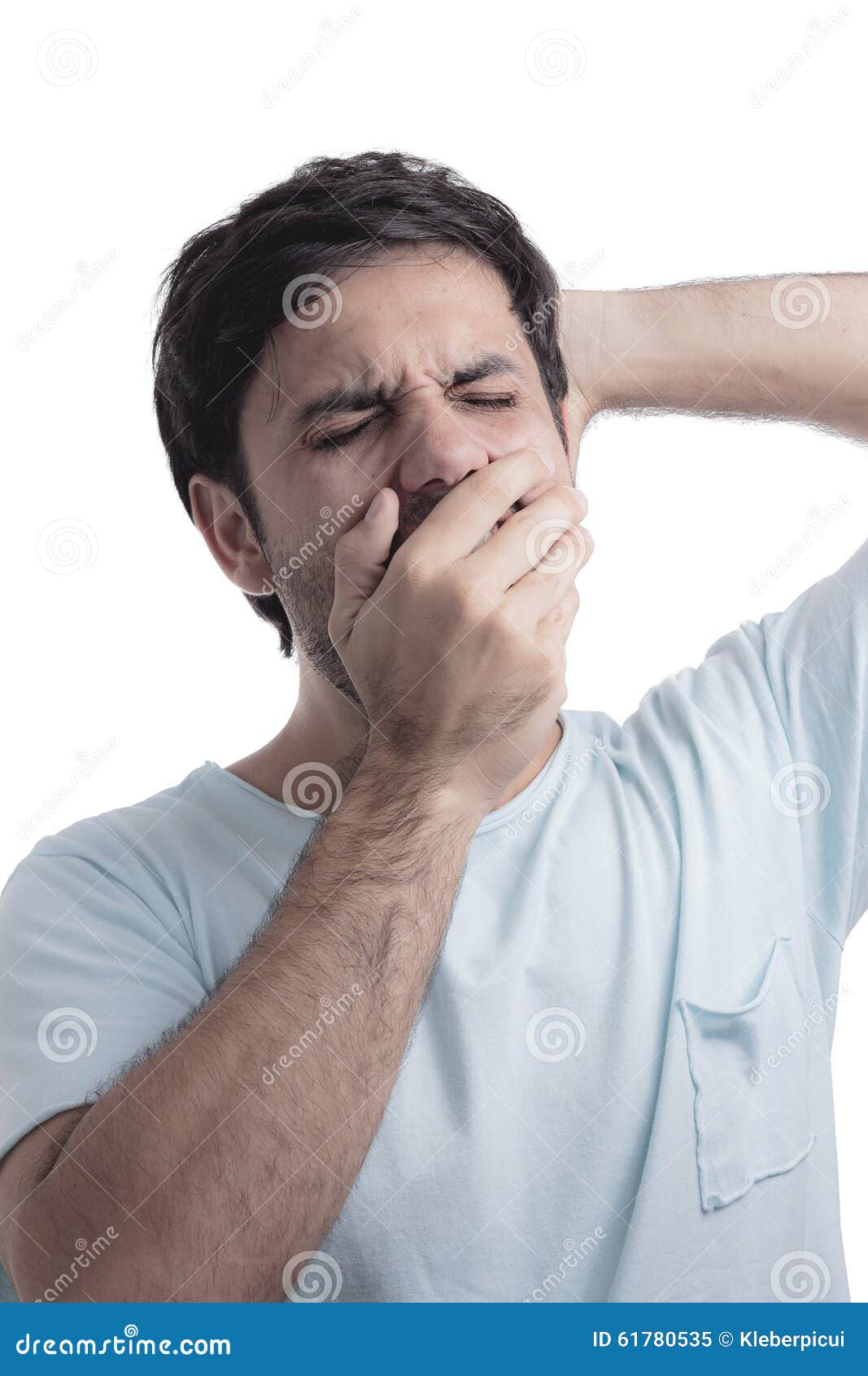 Young man yawning stock image. Image of yawning, handsome - 61780535